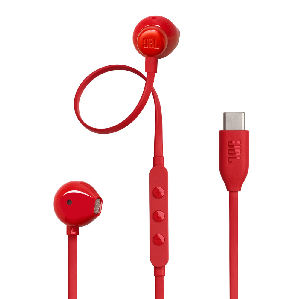 אוזניות JBL Tune T310C Type-C - צבע אדום שנה אחריות ע"י - יבואן הרשמי ...